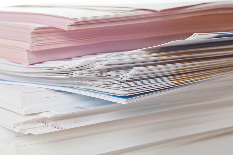 Stack of Papers stock image. Image of file, document - 11205975