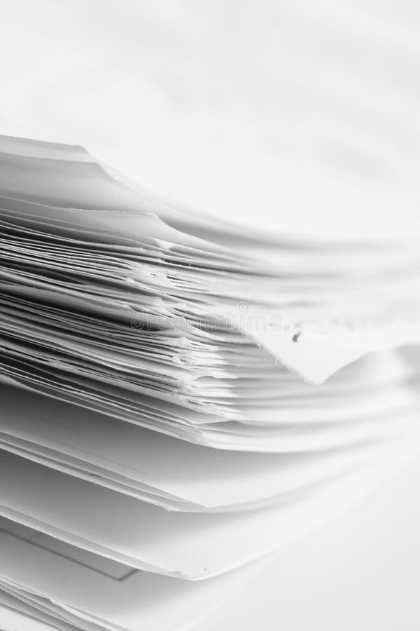 Stack of papers stock photo. Image of close, stack, pile - 4783470