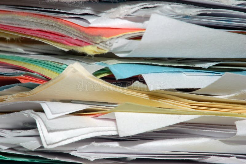 Stack of papers stock photo. Image of files, close, binder - 2033582