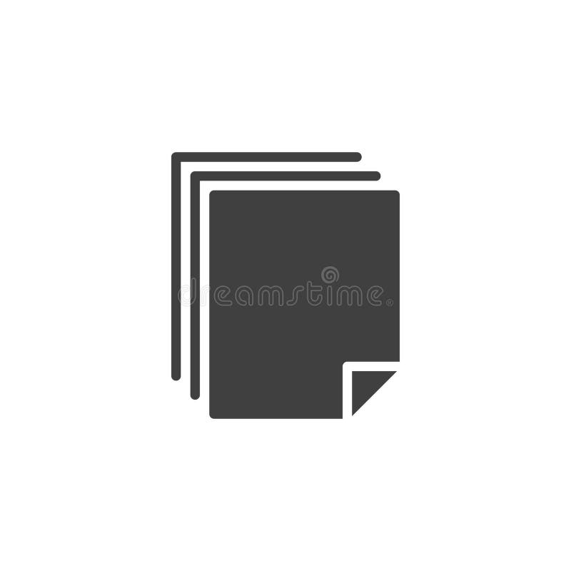 Document Papers Pile Line Icon, Outline Vector Sign, Linear Style ...