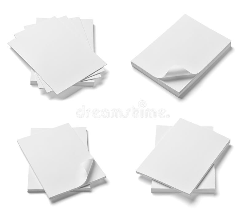 Stack of Papers with Curldocuments Office Business Stock Illustration ...