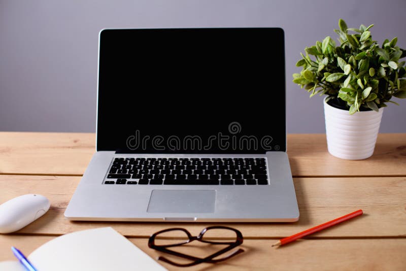 Stack of Papers on the Desk with Computer Stock Photo - Image of figure ...