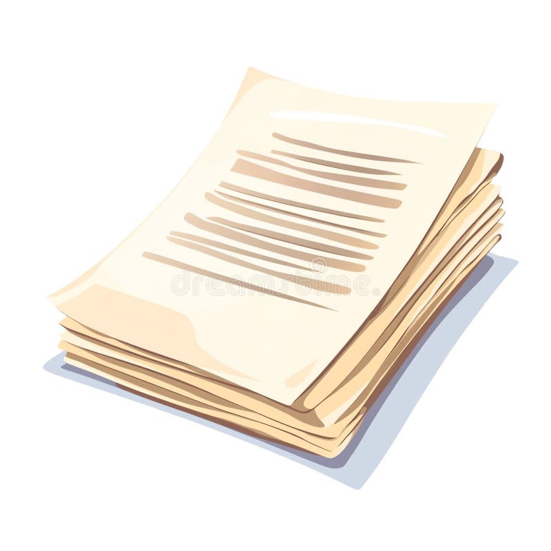 Stack of Papers Documents Office Supplies Paperwork Reading Writing ...