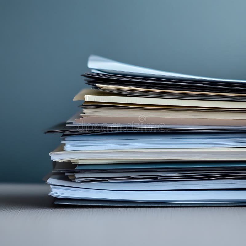 Stack of Papers stock illustration. Illustration of minimalist - 350096097