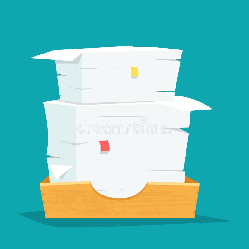Stack Of Paper Cartoon