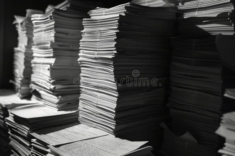 A Stack of Papers stock illustration. Illustration of texture - 332939008