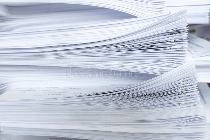 Stack of papers stock photo. Image of business, book - 98001094