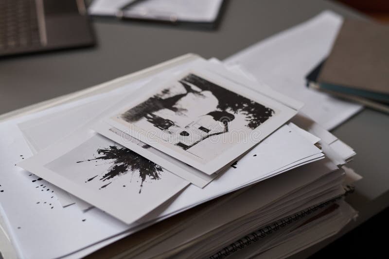 Stack of Papers with Rorschach, Tests Stock Image - Image of office ...