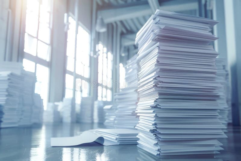 Stack Papers Sits Table Ready Review Organization Stock Photos - Free ...