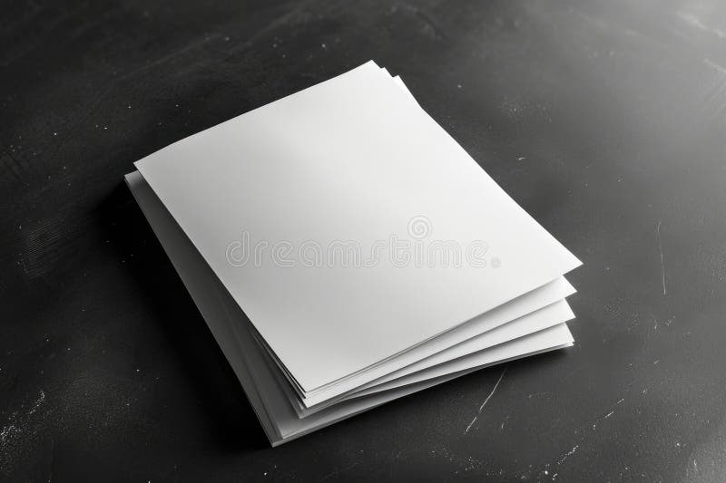 A Stack of Papers Sitting on Top of a Table. Can Be Used for Office ...