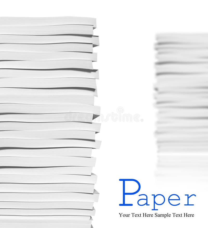 Close Up of Stack of Papers Stock Photo - Image of equipment, document ...