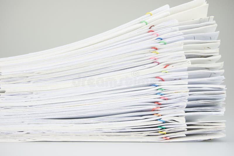 A stack of paperwork stock photo. Image of concept, work - 119902536