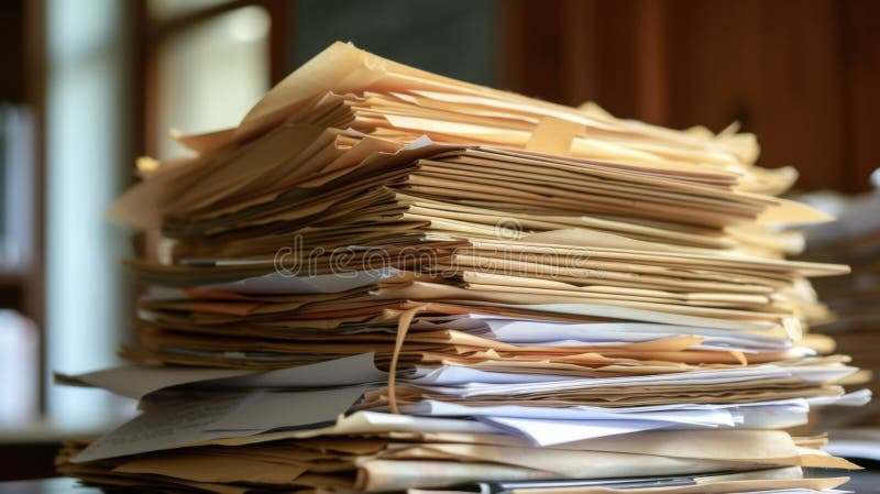A Stack of Paperwork and Contracts Emphasizing the Bureaucratic and ...