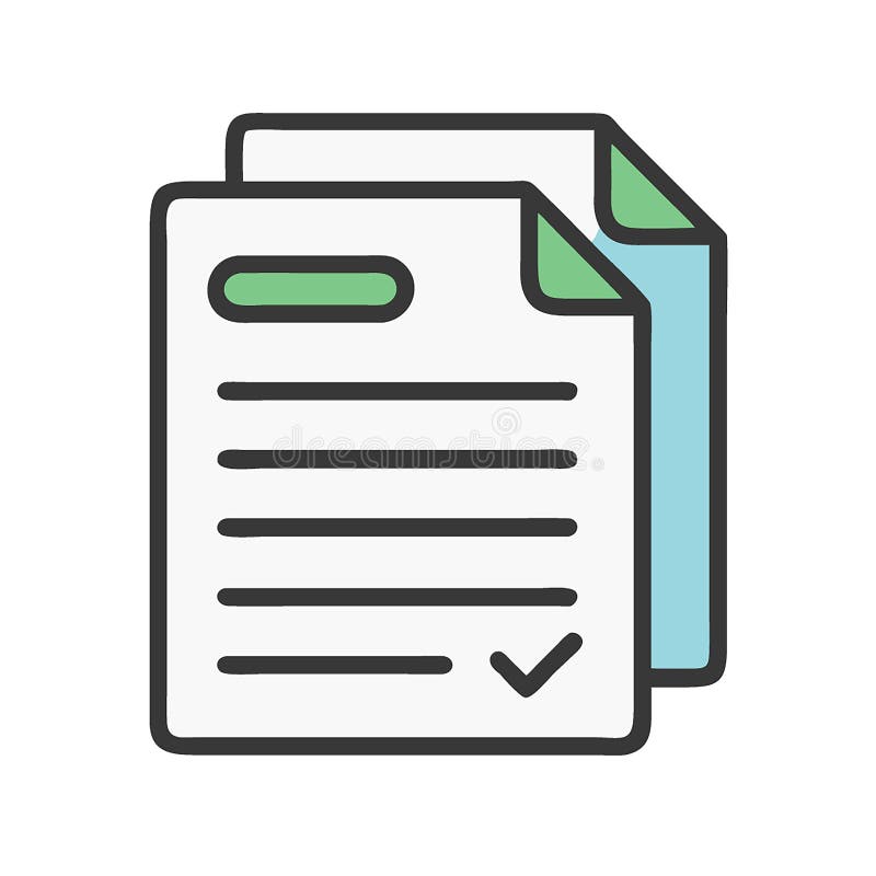 Paperwork icon stock illustration. Illustration of graphic - 381389852