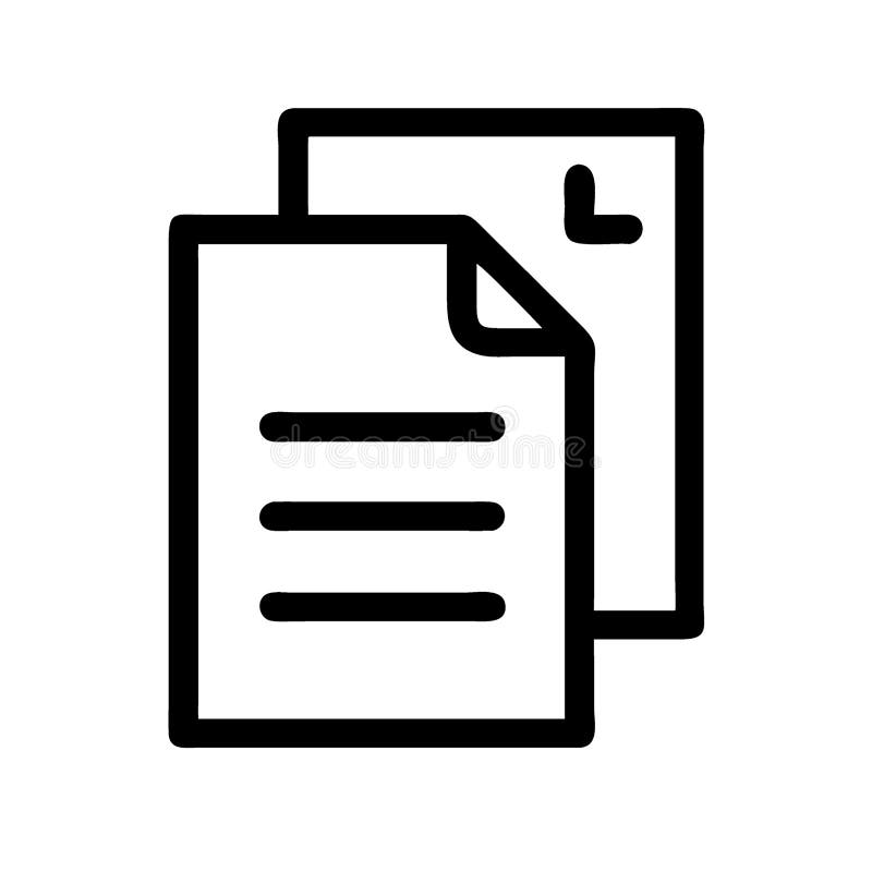 Paperwork icon stock illustration. Illustration of signature - 381151445