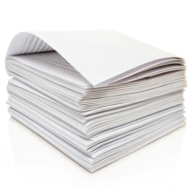 Stack of Paperwork Isolated on Transparent Background Stock ...