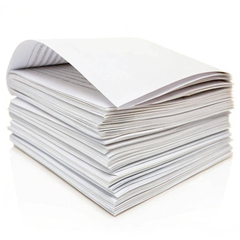 Stack of Paperwork Isolated on Transparent Background Stock ...