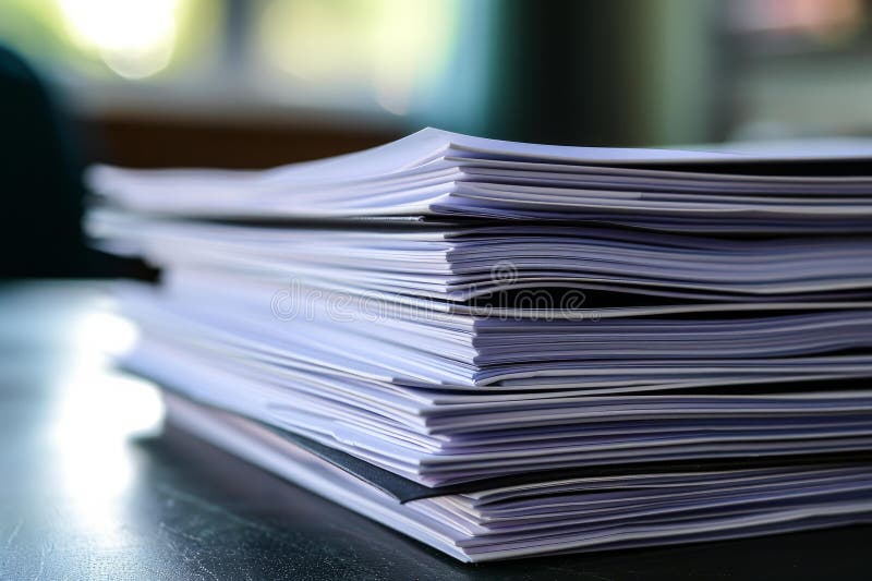 Stack of Paperwork Representing Bureaucracy and Administrative Work ...