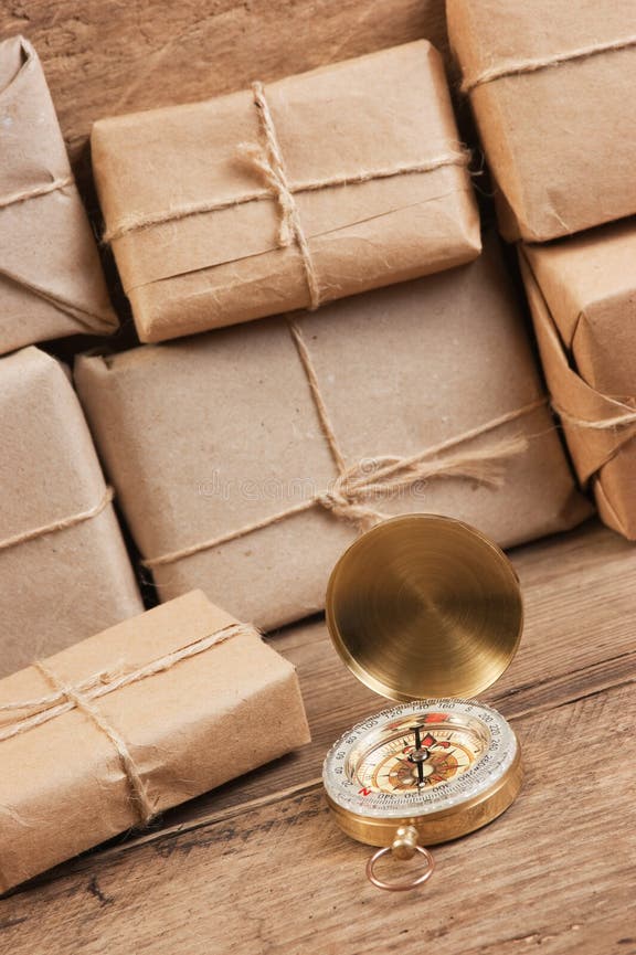 Stack parcel in warehouse stock image. Image of blank - 19618247