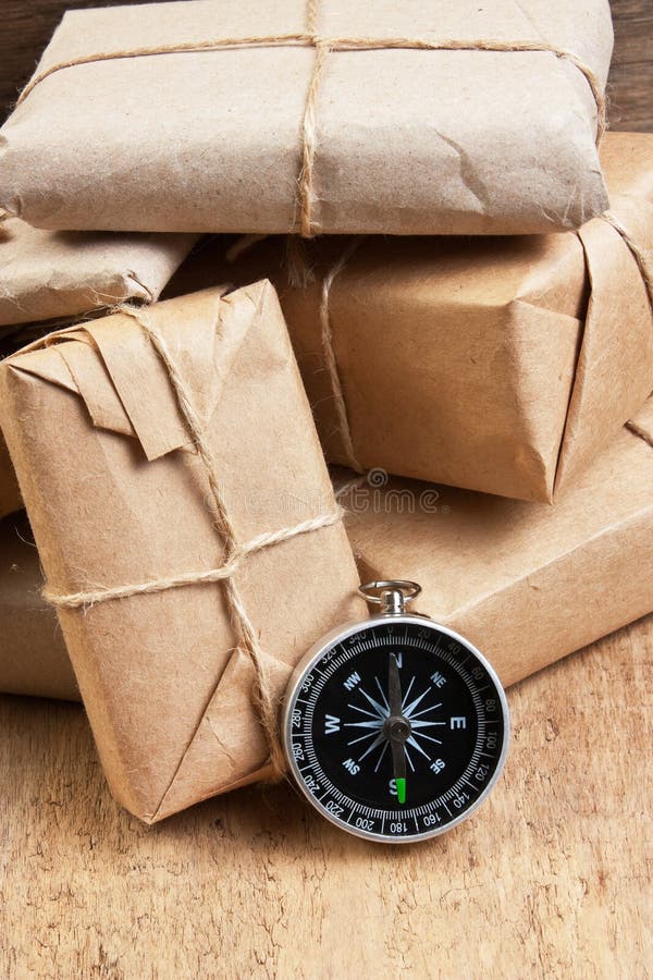 Stack parcel in warehouse stock image. Image of gift - 158346781