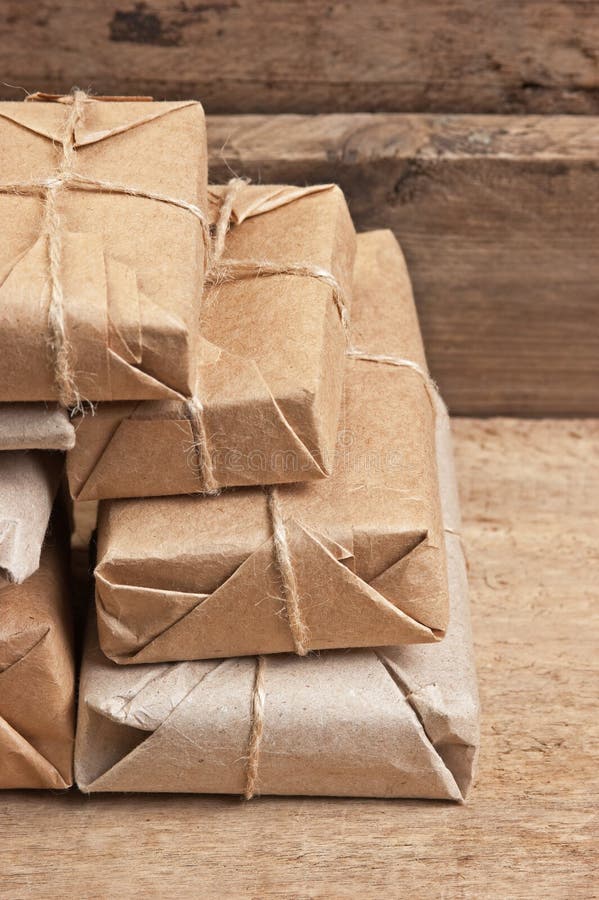 Stack parcel in warehouse stock photo. Image of copy - 159142230