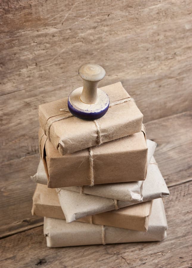 Stack parcel in warehouse stock photo. Image of distribution - 159167068