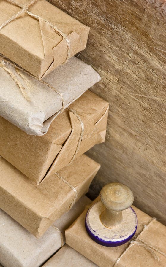 Stack parcel in warehouse stock photo. Image of distribution - 159167068