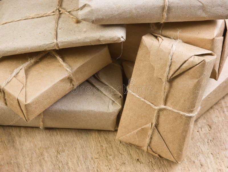 Stack parcel in warehouse stock image. Image of blank - 19618247
