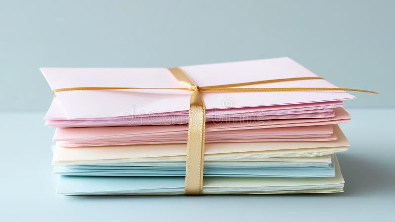 Stack Pastel Colored Envelopes Stock Photos - Free & Royalty-Free Stock ...