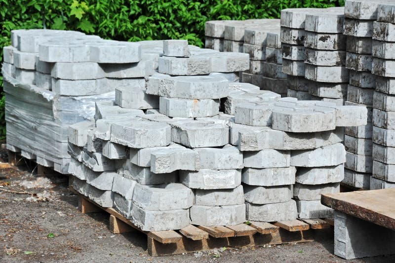 Stack of paving stone stock photo. Image of development - 150525838