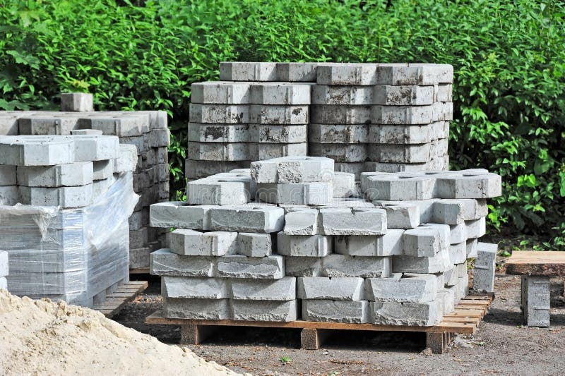 Stack of paving stone stock image. Image of material - 157741143
