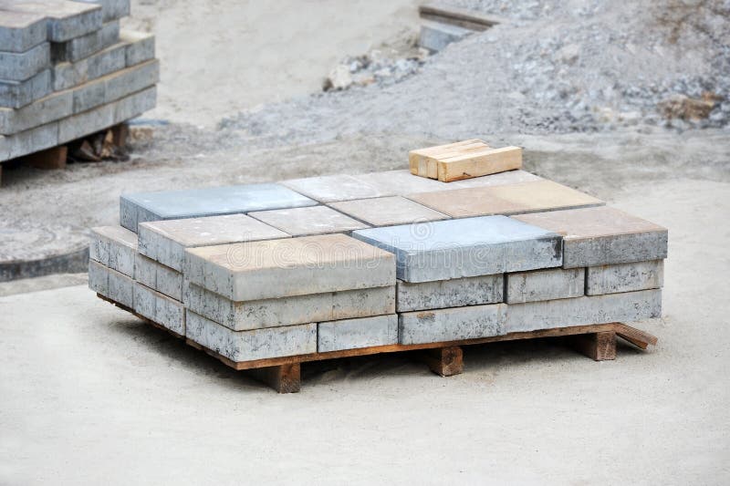 Stack of paving stone stock photo. Image of paved, material - 157741146