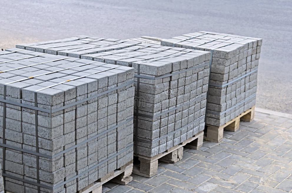 Stack of paving stone stock photo. Image of beton, rock - 318756898
