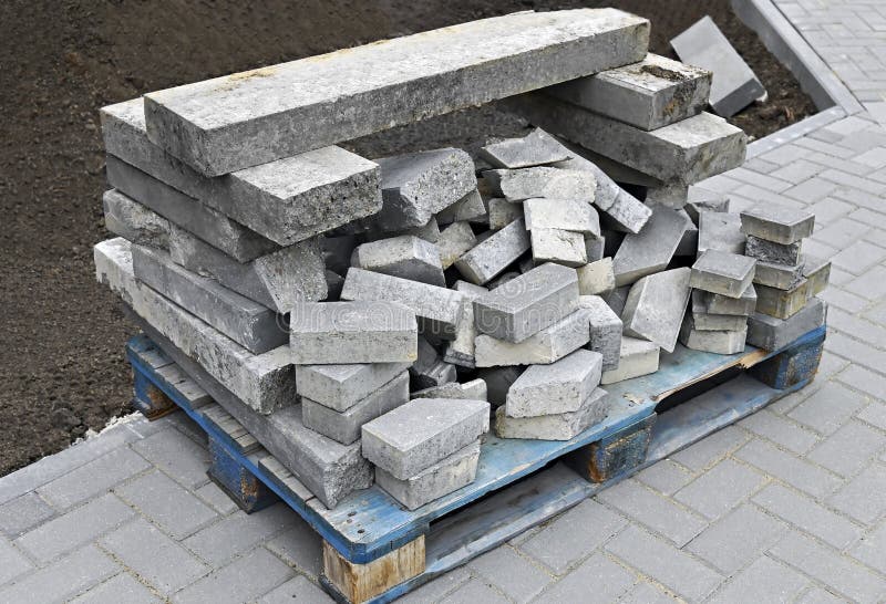 Stack of paving stone stock photo. Image of walkway - 322111998