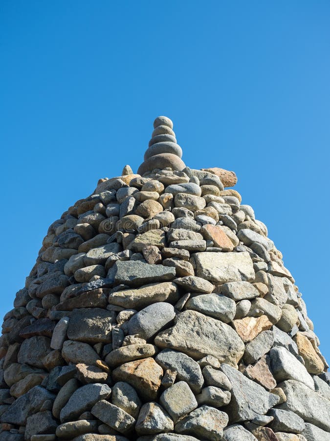 Stack of pebble stones stock photo. Image of landmark - 83323668