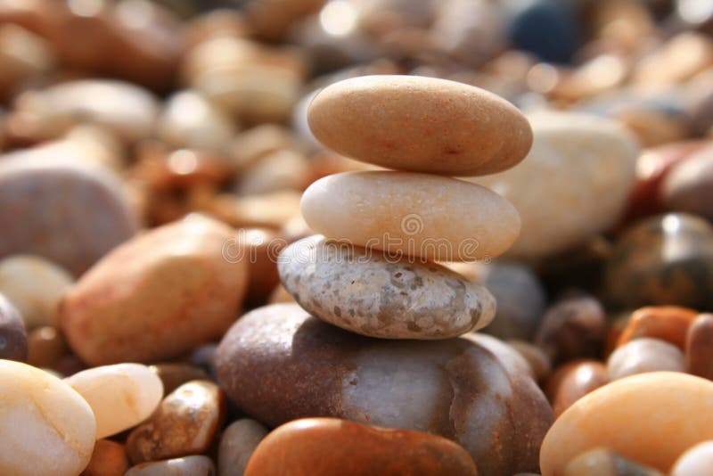 A stack of pebbles stock image. Image of stones, precarious - 42754887