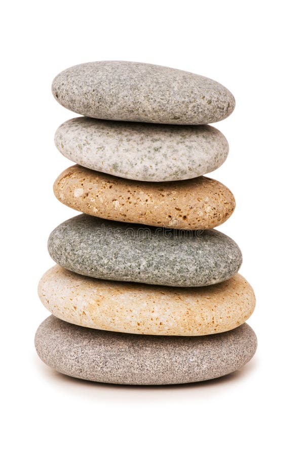 Stack of pebbles isolated stock image. Image of stack - 7369171