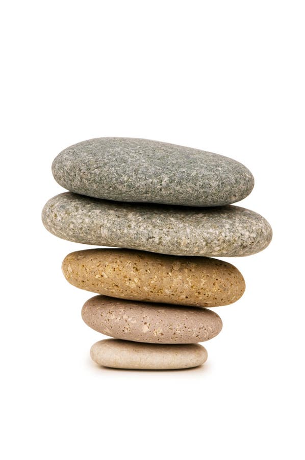 Stack of pebbles isolated stock image. Image of pebbles - 7686611