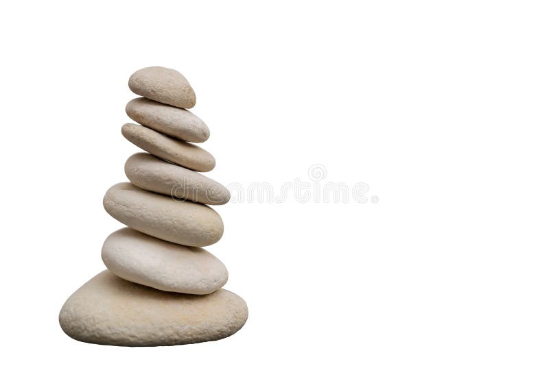 Stack of Pebbles in an Unstable State. Stock Image - Image of rock ...
