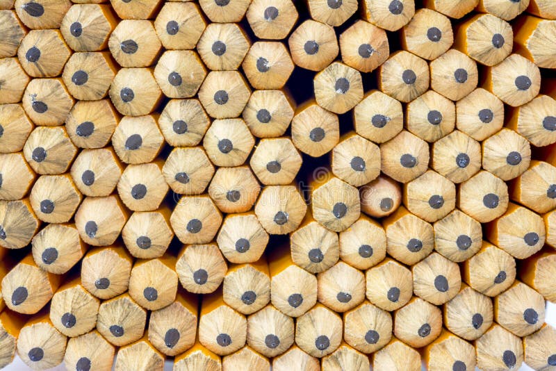 Stack of Pencils with Points Forming a Pattern Stock Image - Image of ...