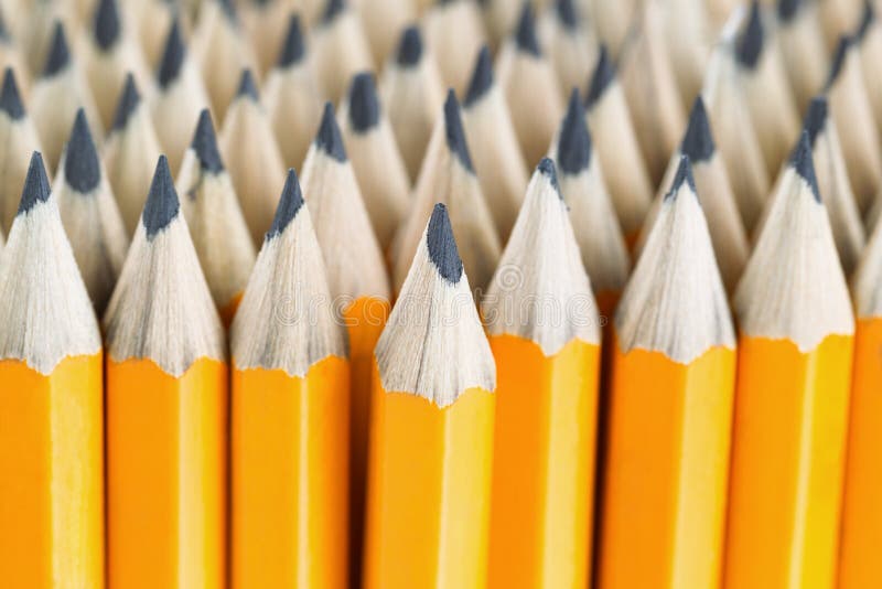 Stack of Pencils Ready To Use for Work Stock Image - Image of ...