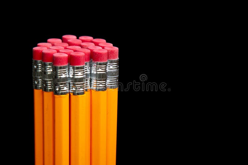 Stack of Erasers Isolated on White Background. Group of Three New ...