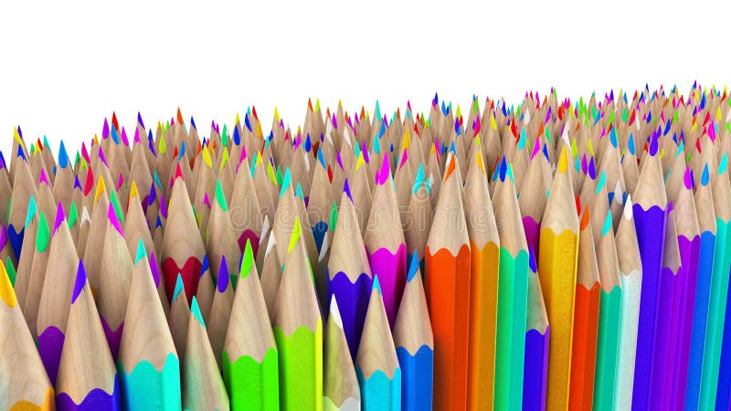 A Stack of Pencils, the Surface of Colored Pencils Stock Image - Image ...