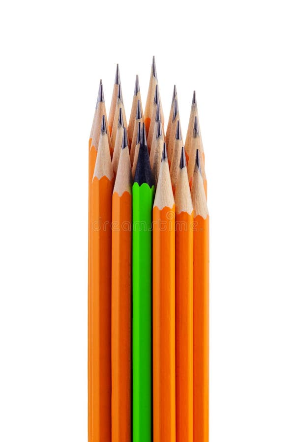 Stack of Pencils on White Background Stock Image - Image of background ...