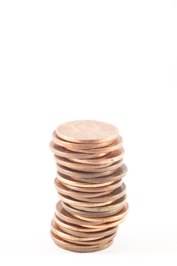 Stack of Pennies stock image. Image of currency, banking - 10898175