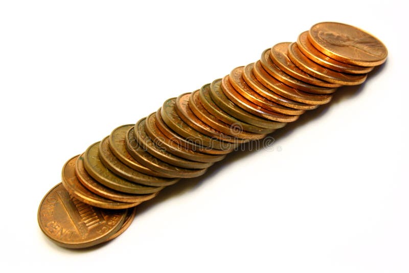 Stack of pennies stock photo. Image of copper, value - 174809392