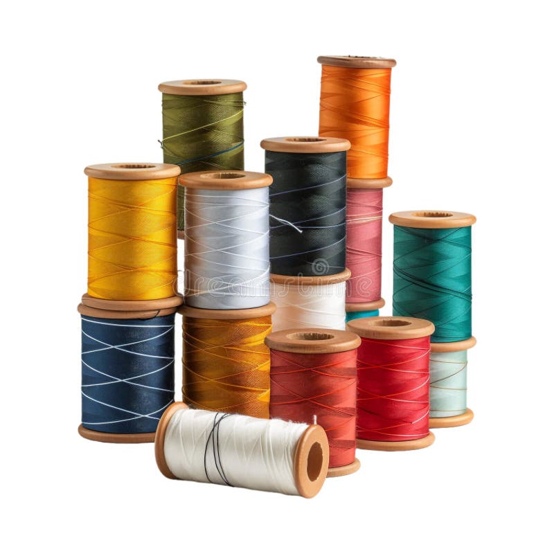 Stack Pf Threads on Transparent Background - Ai Generated Stock ...