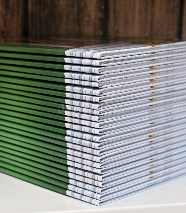 Stack of Photo Books. Photo Albums on the Table Stock Image - Image of ...