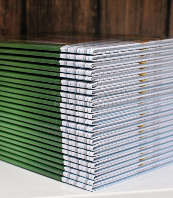 Stack of Photo Books. Photo Albums on the Table Stock Image - Image of ...