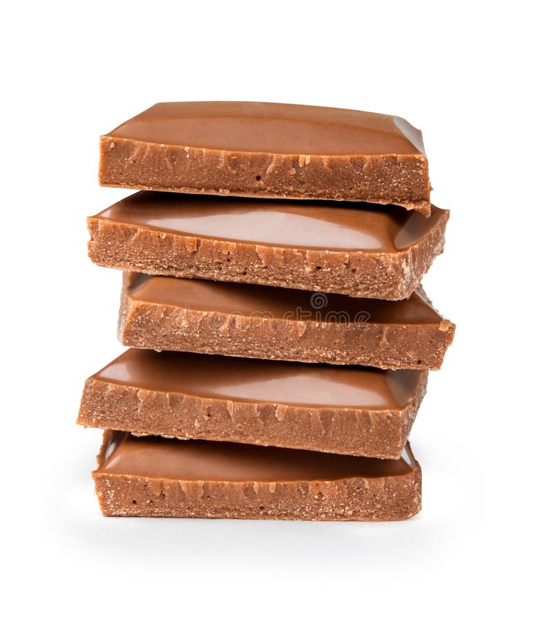 Stack of Pieces of Milk Chocolate Stock Image - Image of cocoa, piece ...